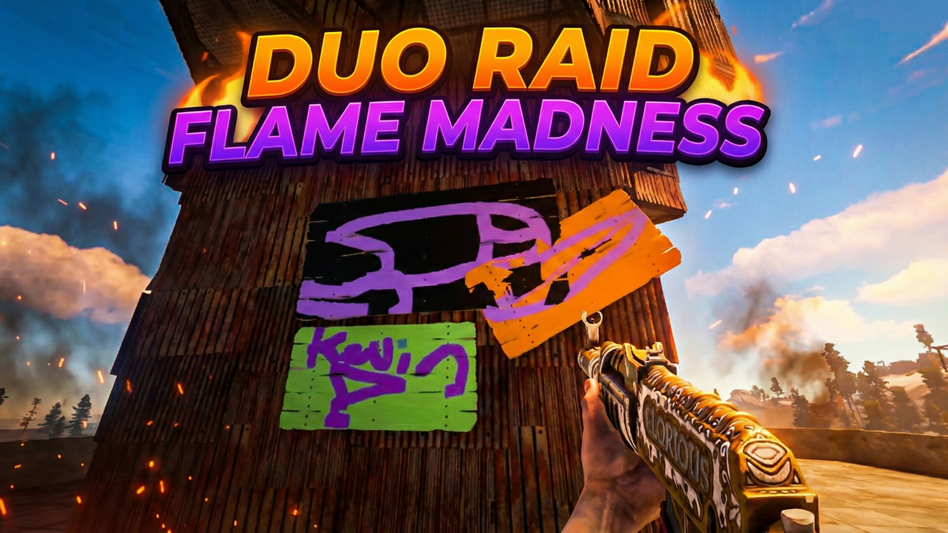 Epic duo raid through flame turret heaven