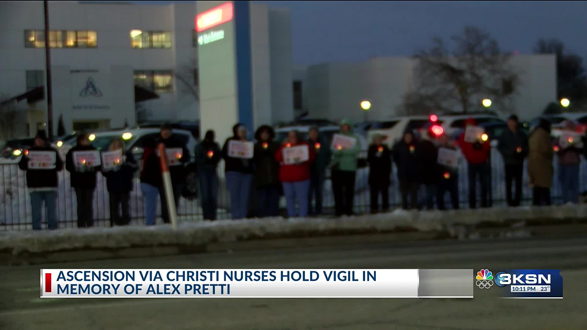 Wichita nurses hold vigil for ICU nurse Alex Pretti