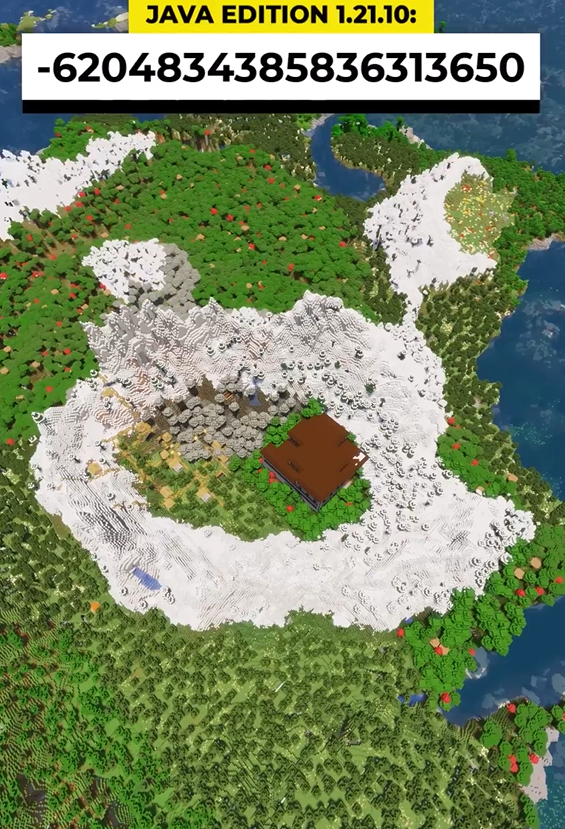 Minecraft mansion & village caldera seed: Unique survival world