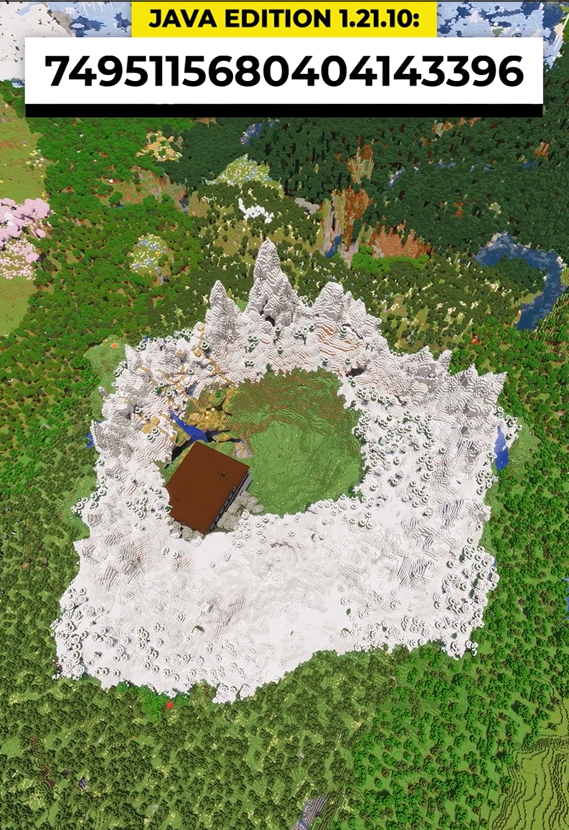 Minecraft mansion & village caldera seed: ultimate survival world