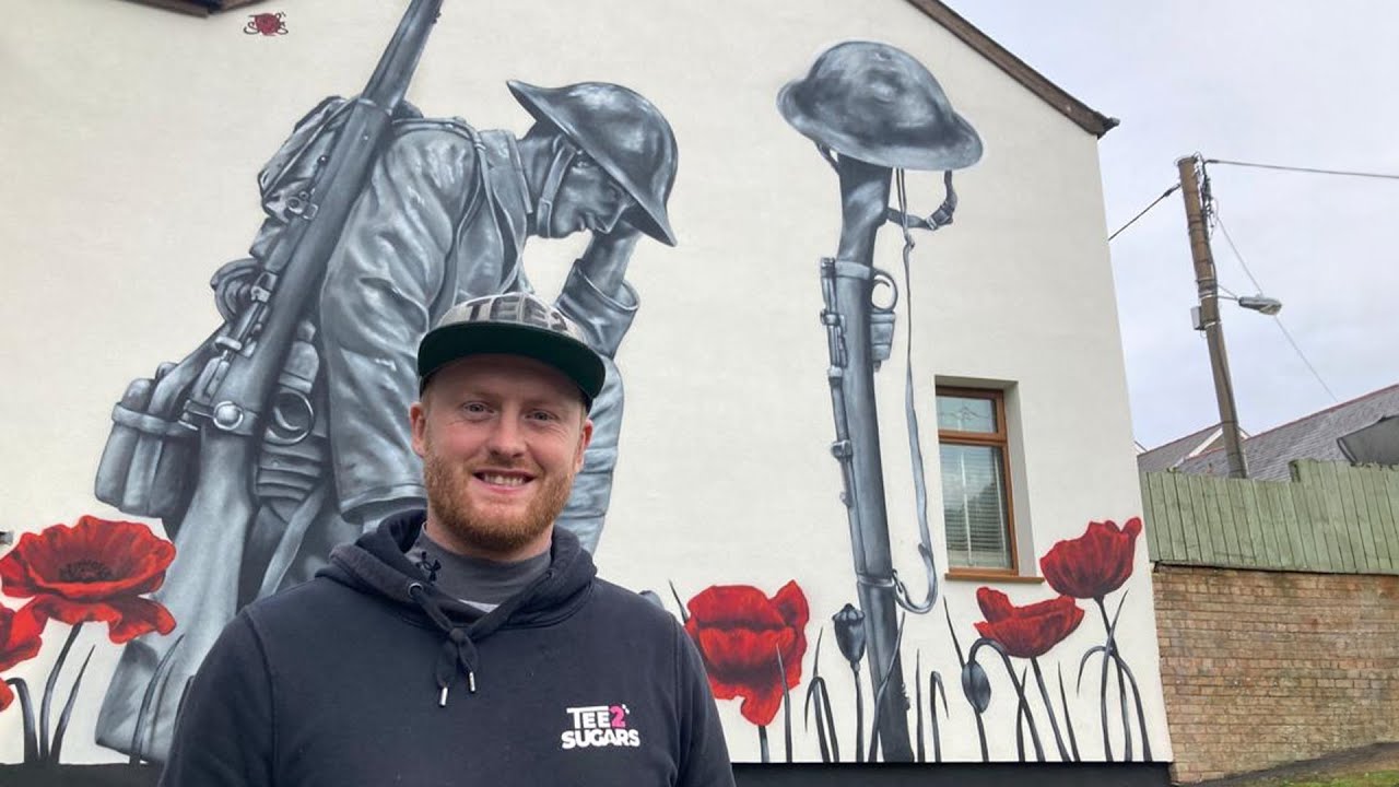 Abertillery memorial mural honoring history through public art