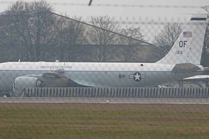 Trump's 'nuke sniffer' plane lands in UK sparking WW3 fears over Iran