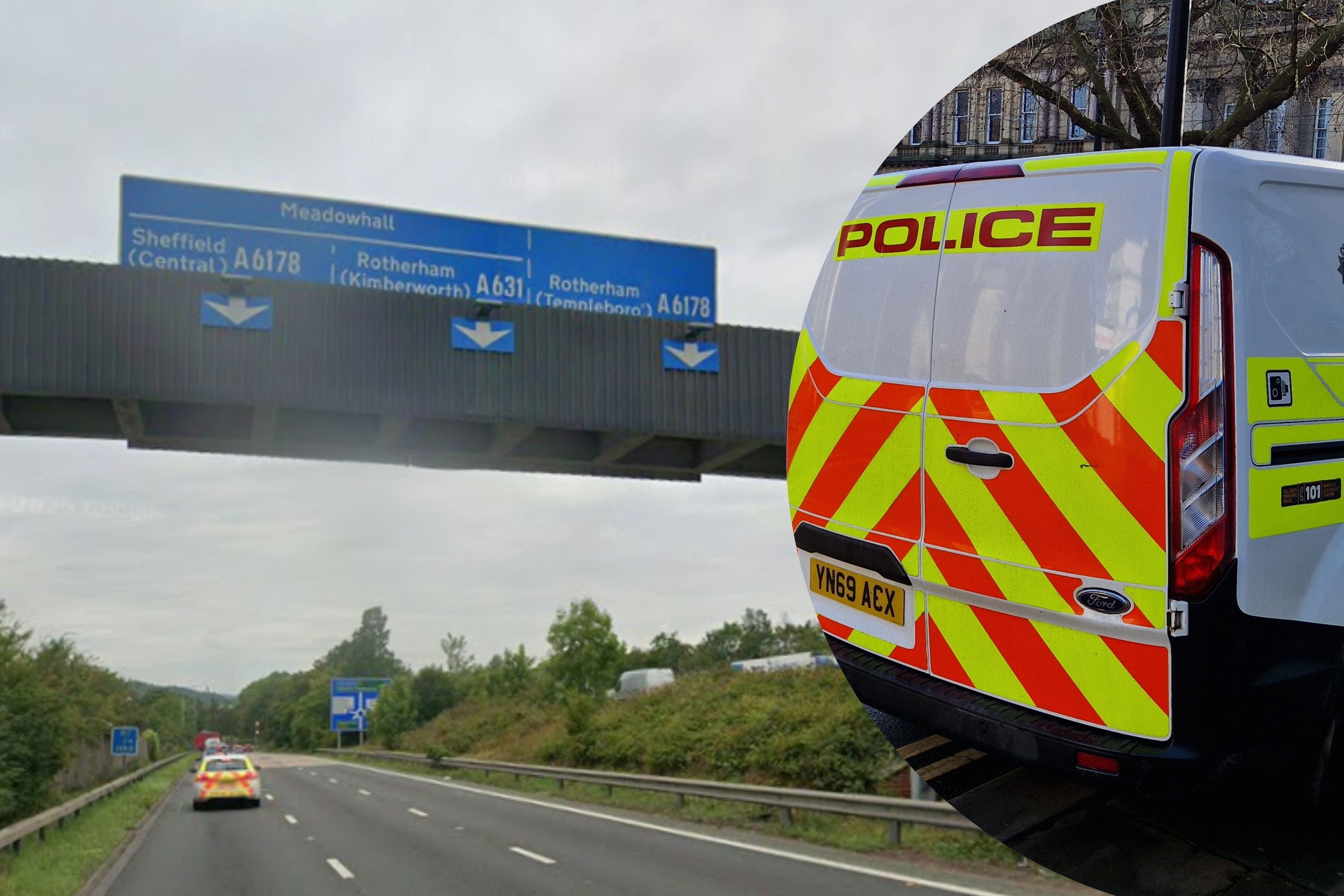 M1 disruptions expected as 70m long police convoy headed to Meadowhall ...
