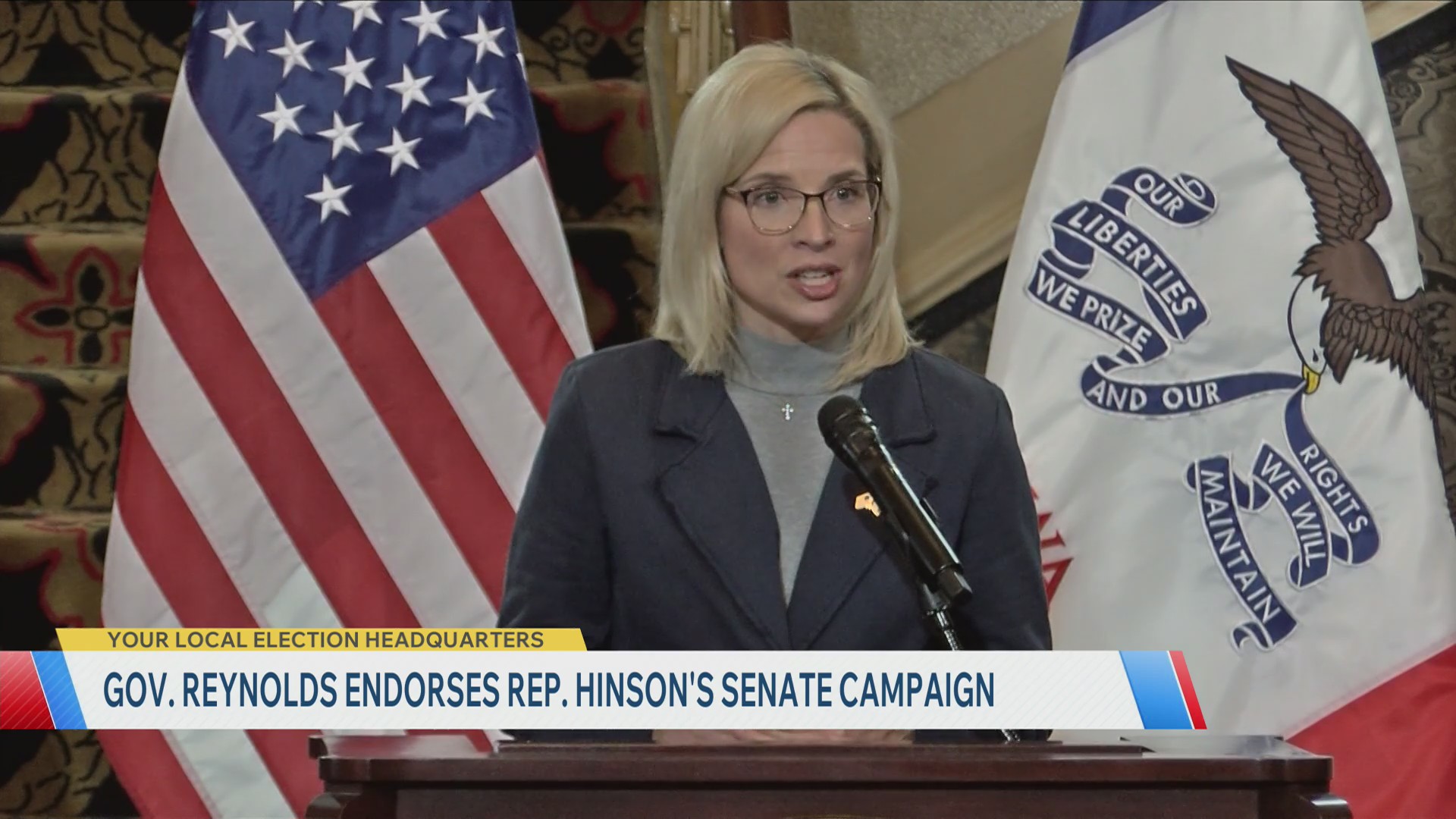 Gov. Reynolds endorses Rep. Hinson's Senate campaign