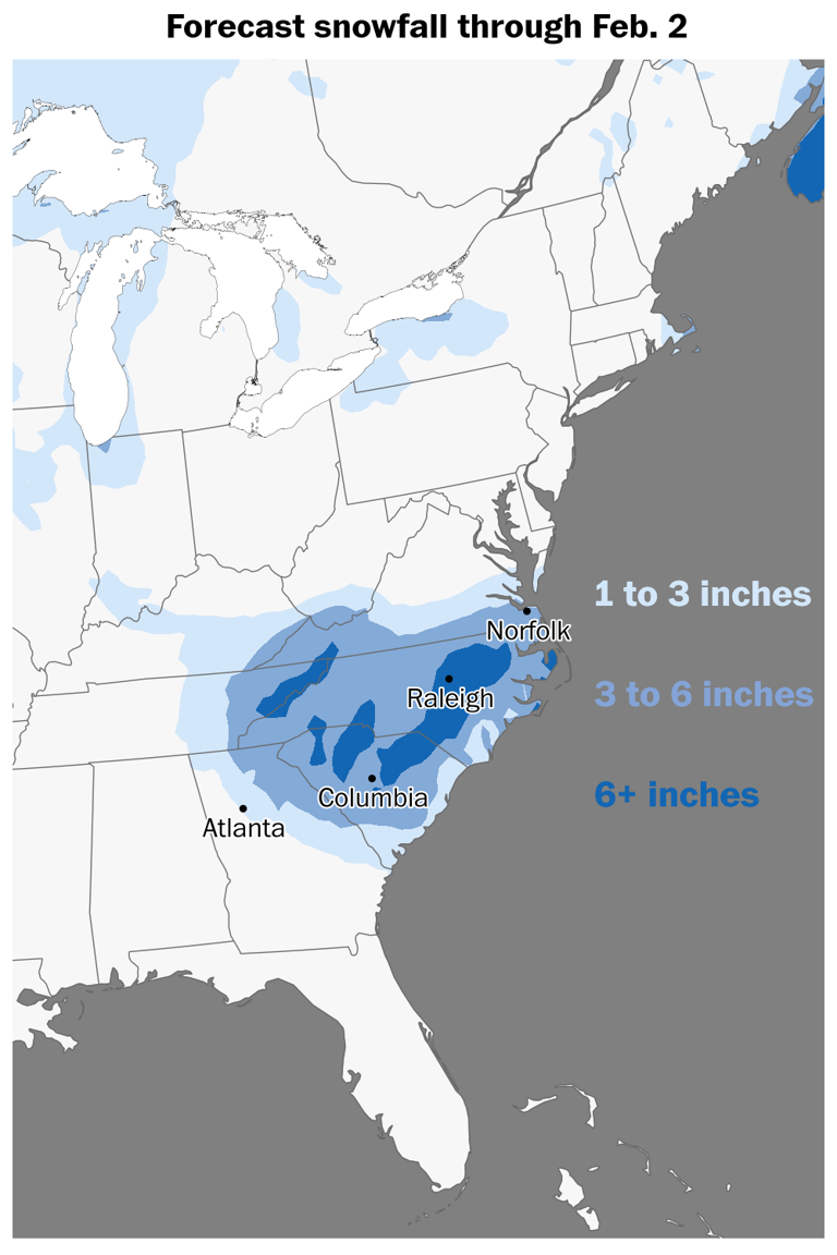 These 12 cities will be hit hard by a bomb cyclone this weekend