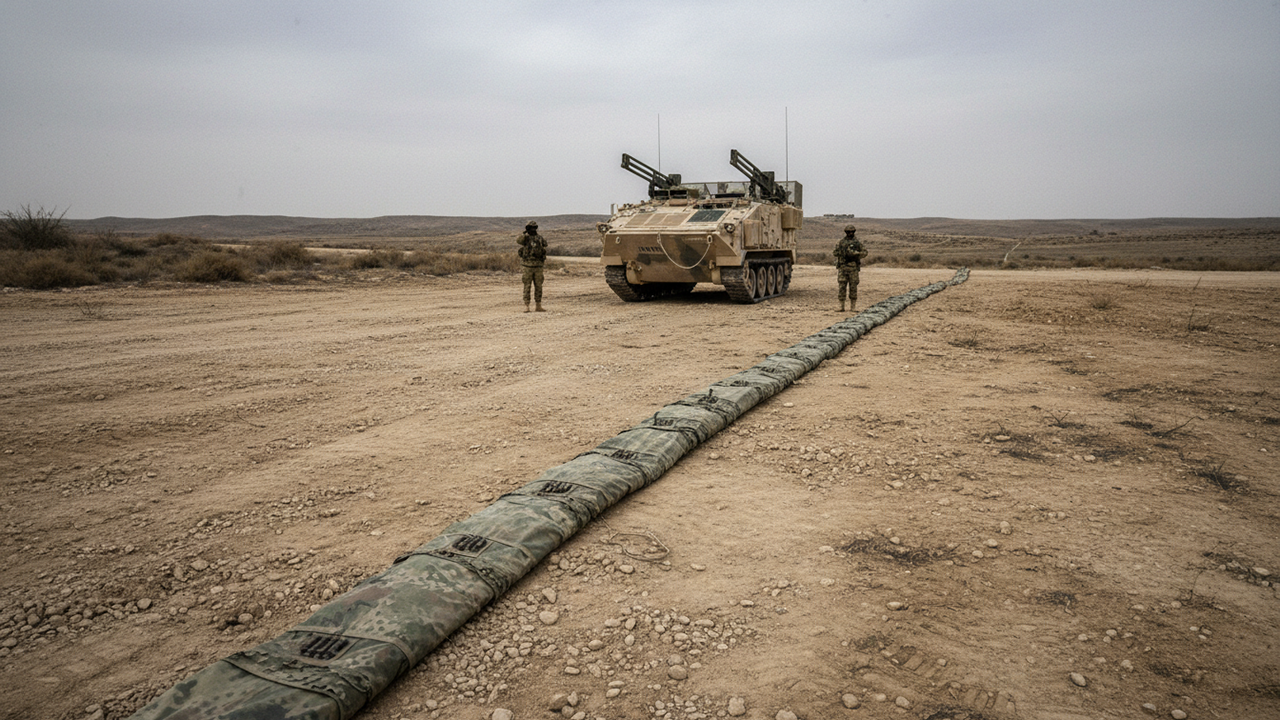 How explosive line charges clear minefields in seconds