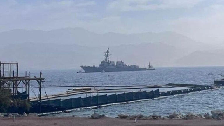 Iran-US tensions: American military destroyer docks at Eilat port in ...