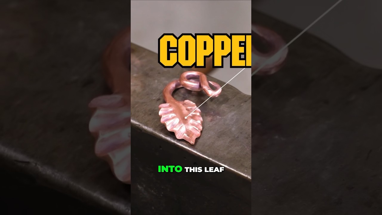 Forging a copper leaf as a creative DIY project