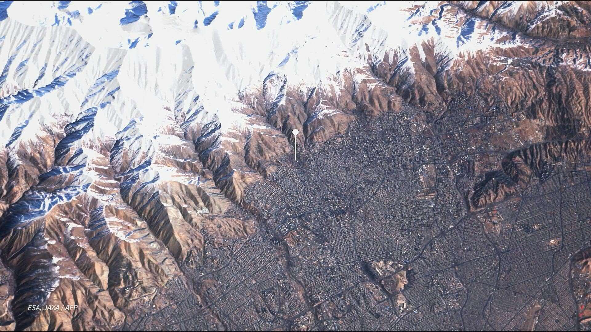 Animated map: Residence of the president of the republic, Tehran, Iran