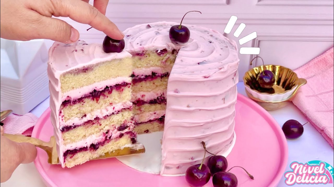 Pastel de cereza paso a paso fácil y delicioso
