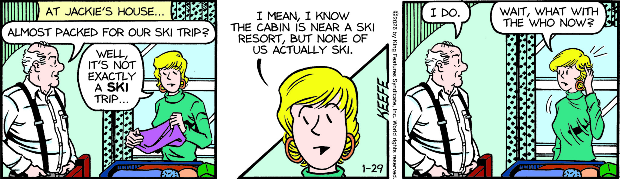 Sally Forth by Francesco Marciuliano; drawn by Jim Keefe