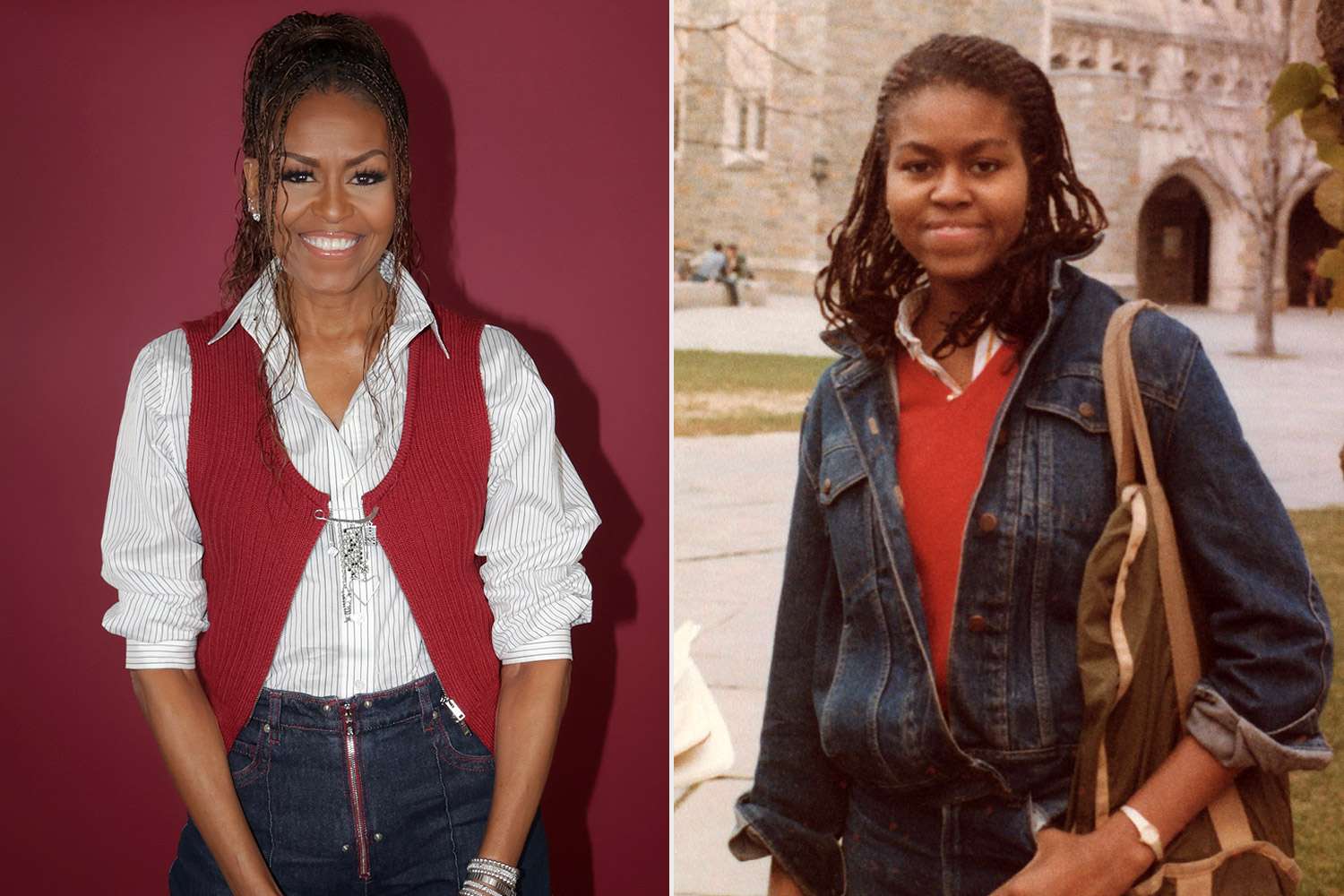 Michelle Obama paid homage to her 1980s Princeton fashion in the retro ...
