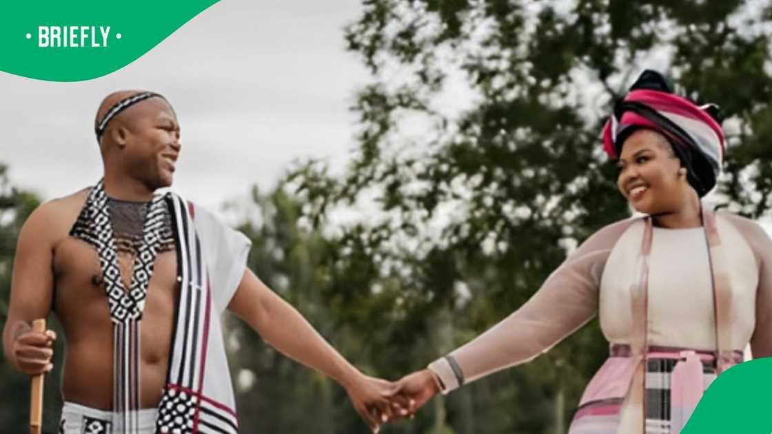 Buzza James praises Anele's beautiful makoti attire: "She has deep love ...