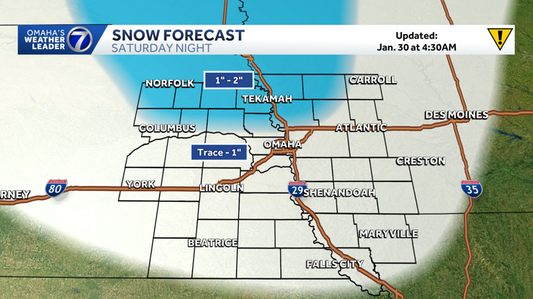 Another shot of cold into weekend, light snow Saturday night