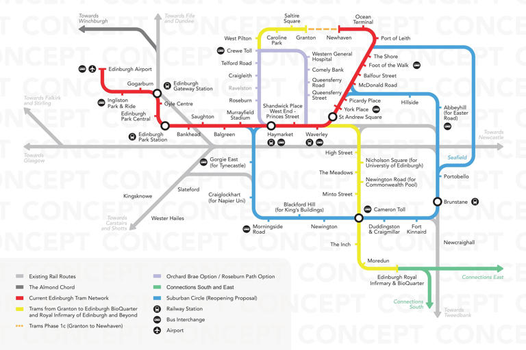 Route for third Edinburgh tram line unveiled