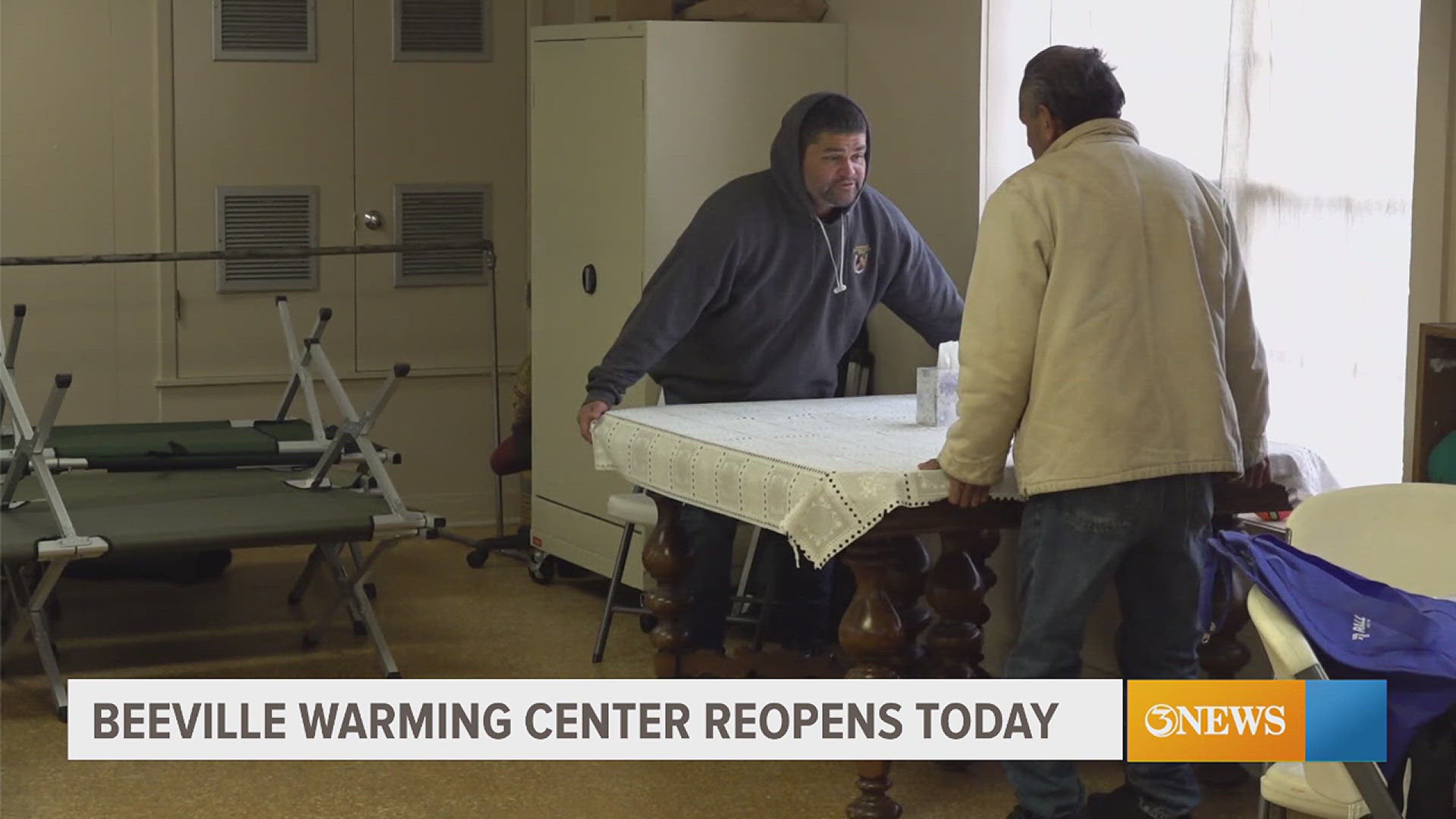 Beeville warming center opens tonight