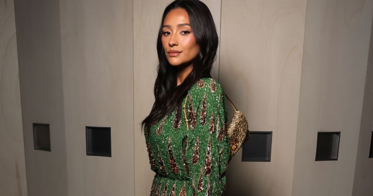 Shay Mitchell Dazzles in Sheer Valentino Miniskirt & Sequin Top