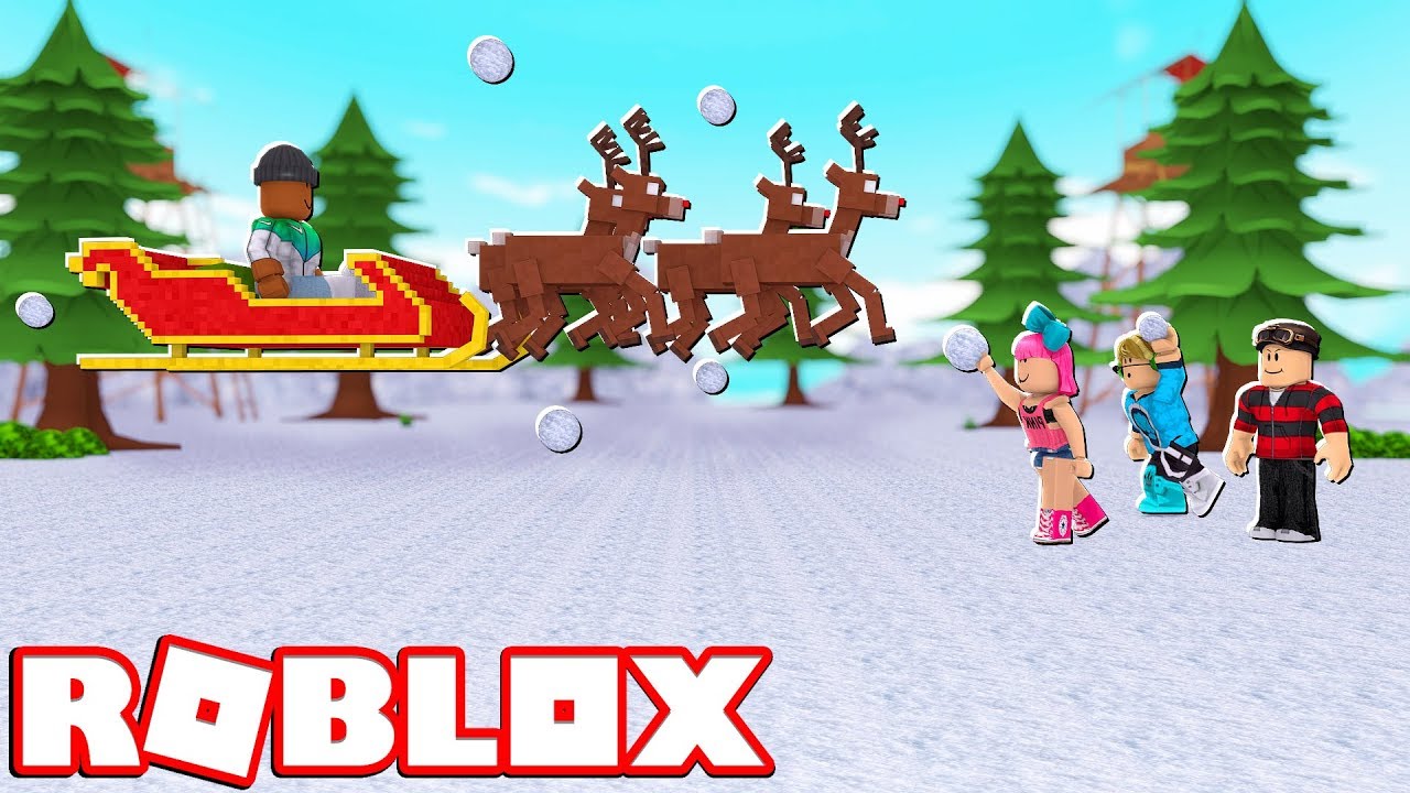 Riding Santa's sleigh - Roblox Snow Shoveling Simulator