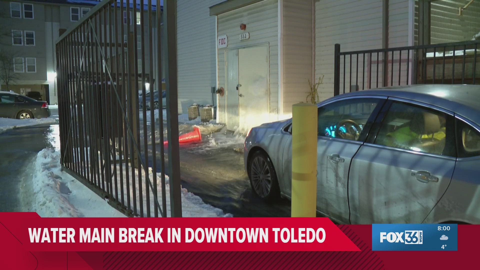 Video | Apparent water main break shut off in downtown Toledo, roadway ...