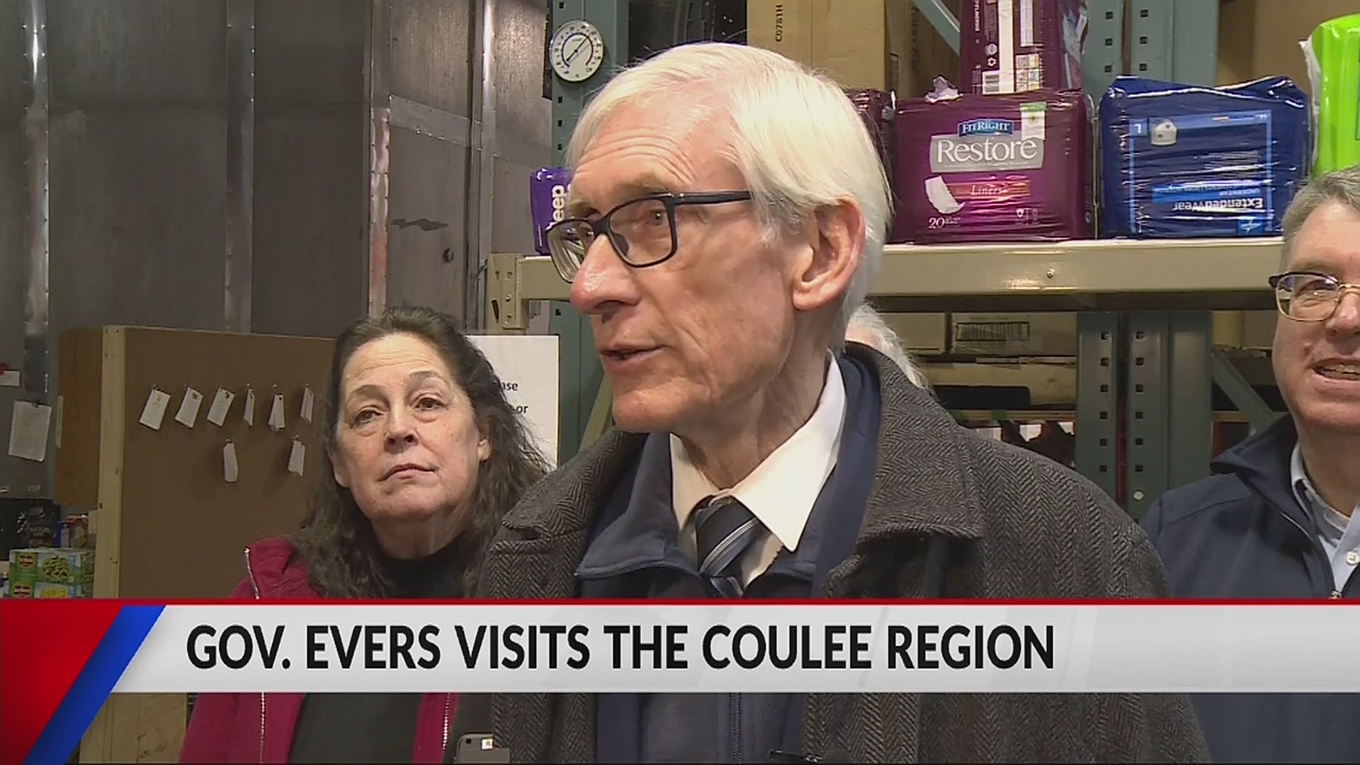 Gov. Tony Evers visits Coulee Region to tour Hunger Task Force