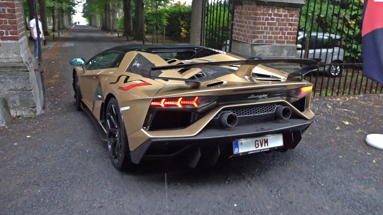 A showcase of luxury sports cars arriving