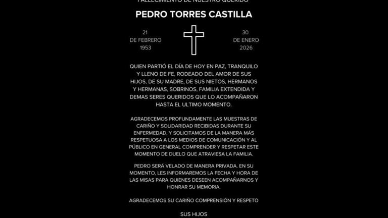 Muere Pedro Torres, productor de Big Brother y exesposo de Lucía Méndez