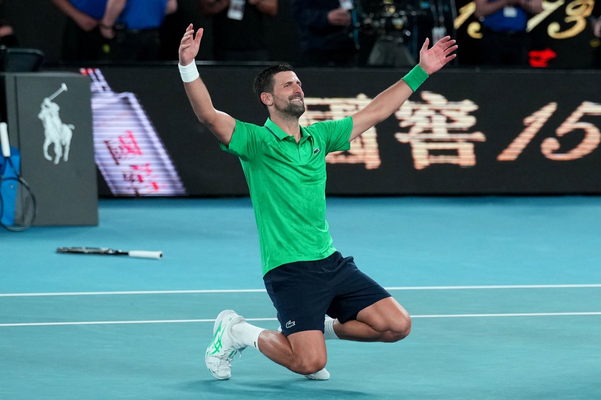 Novak Djokovic claims epic win over Jannik Sinner to reach Australian ...