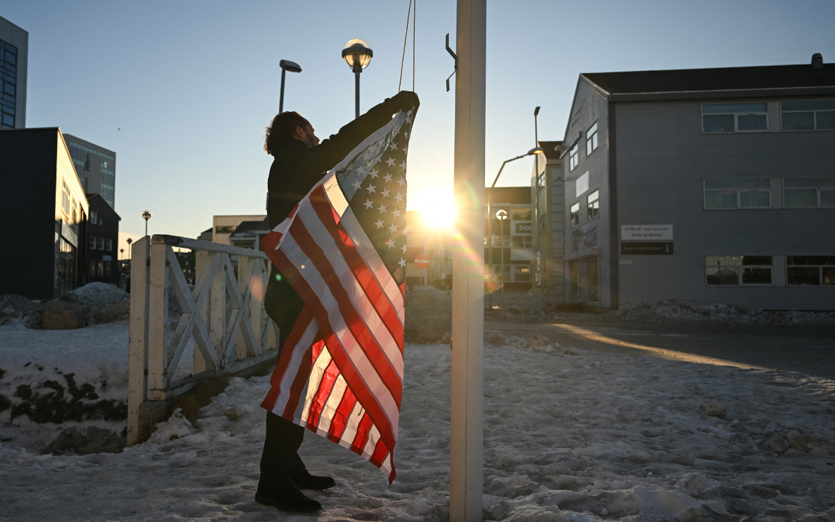 Fury after US flag is raised in Greenland political stunt