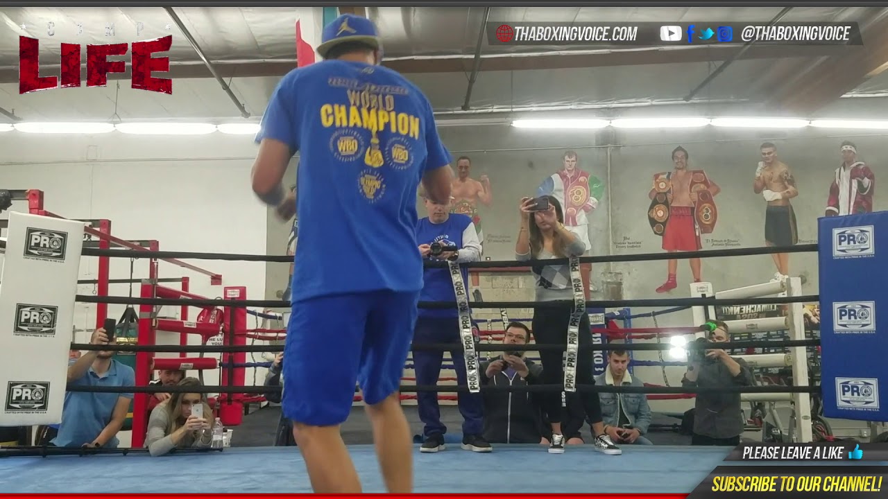 Camp life: Vasyl Lomachenko working out for Guillermo Rigondeaux ...