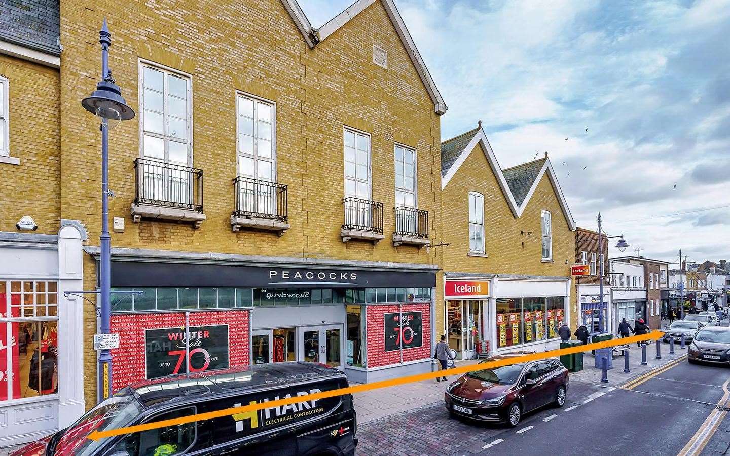 Retail parade including Iceland, Peacocks, Hays Travel and former TSB ...