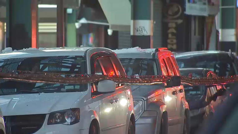 Cold appears to cause cable to fall from elevated subway tracks onto ...