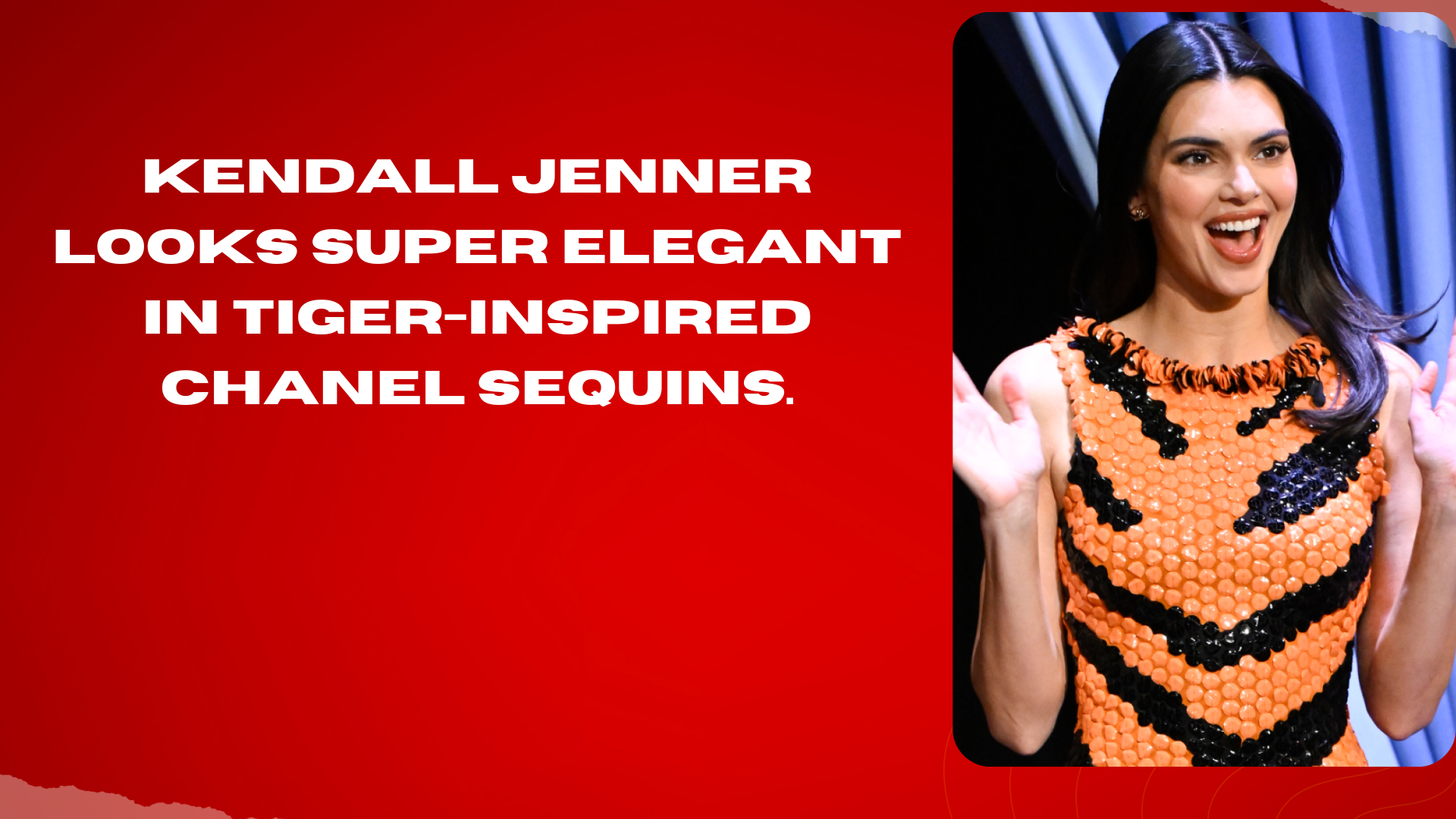 Kendall Jenner looks super elegant in tiger-inspired Chanel sequins