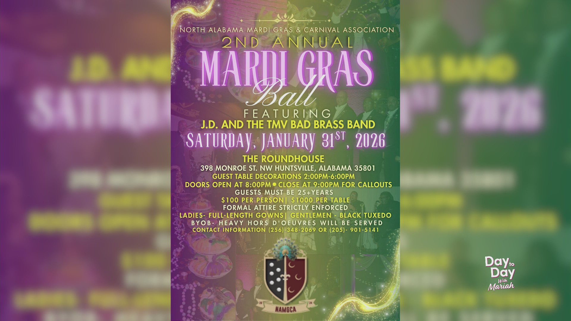 2nd annual Mardi Gras ball at the Roundhouse | January 30, 2026 | Day ...