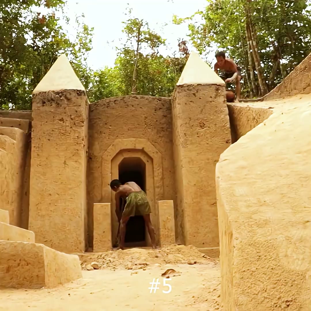 Watch this amazing mud house get made!