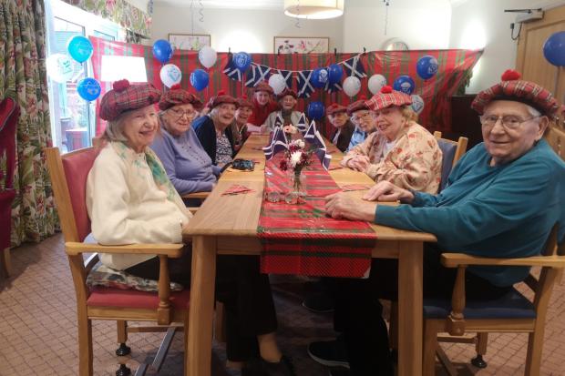 Care home residents mark Burns Night with food, crafts and a 'wee dram'