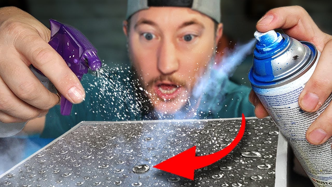 Insane spray paint and water trick