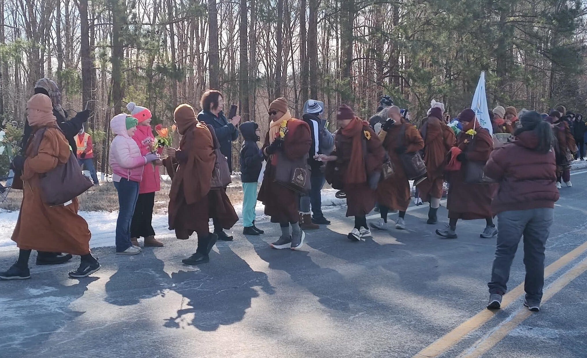 Walk for peace arrives in Virginia. Here's how to watch Buddhist monks