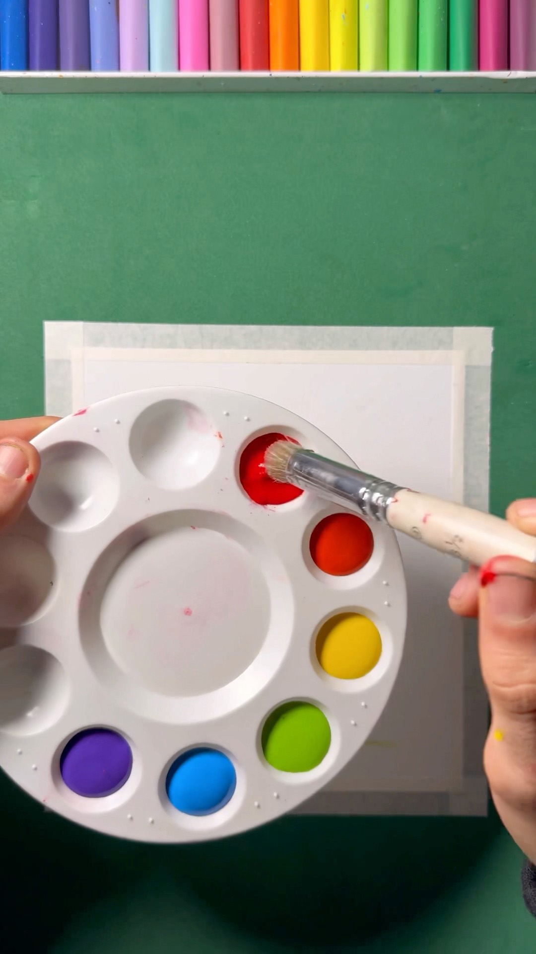 How to paint a realistic tree with rainbow tones