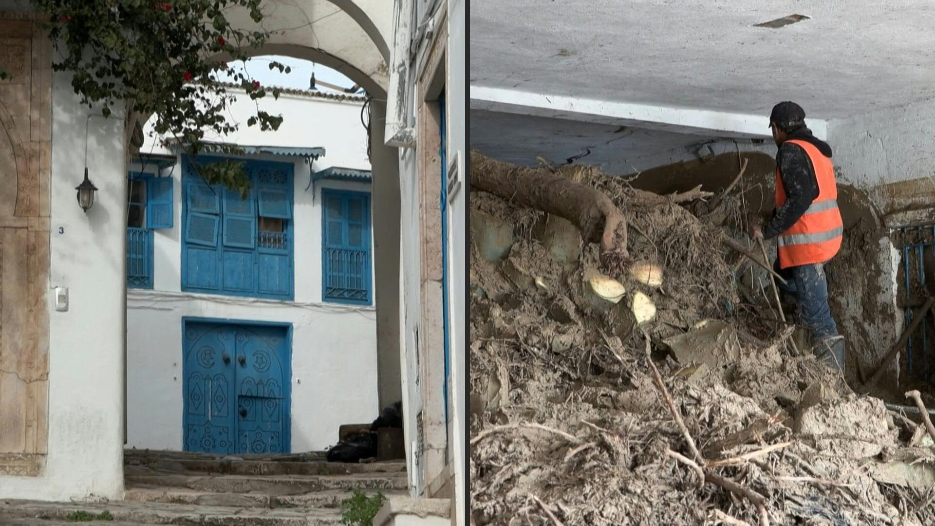 Tunisia's famed blue-and-white village threatened after record rains