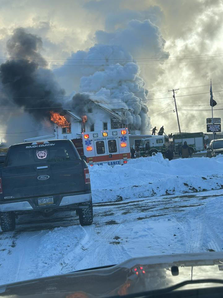 Crews battle 2nd alarm fire at Mount Union American Legion building
