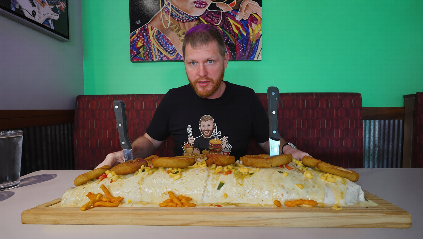 30 minutes to take down the Titan burrito in Indiana
