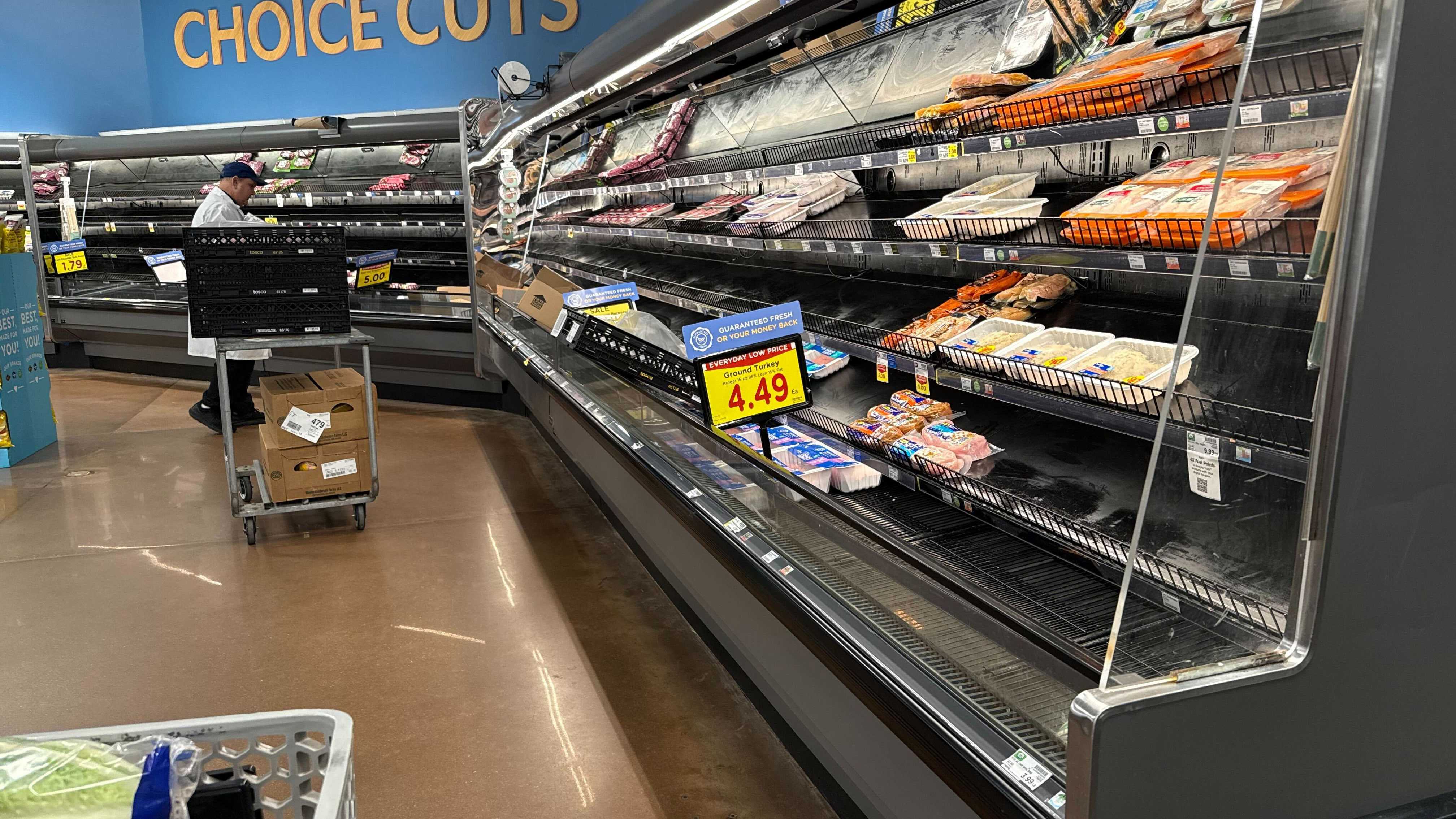 Ice storm delays shipments, leaving metro Kroger shelves empty