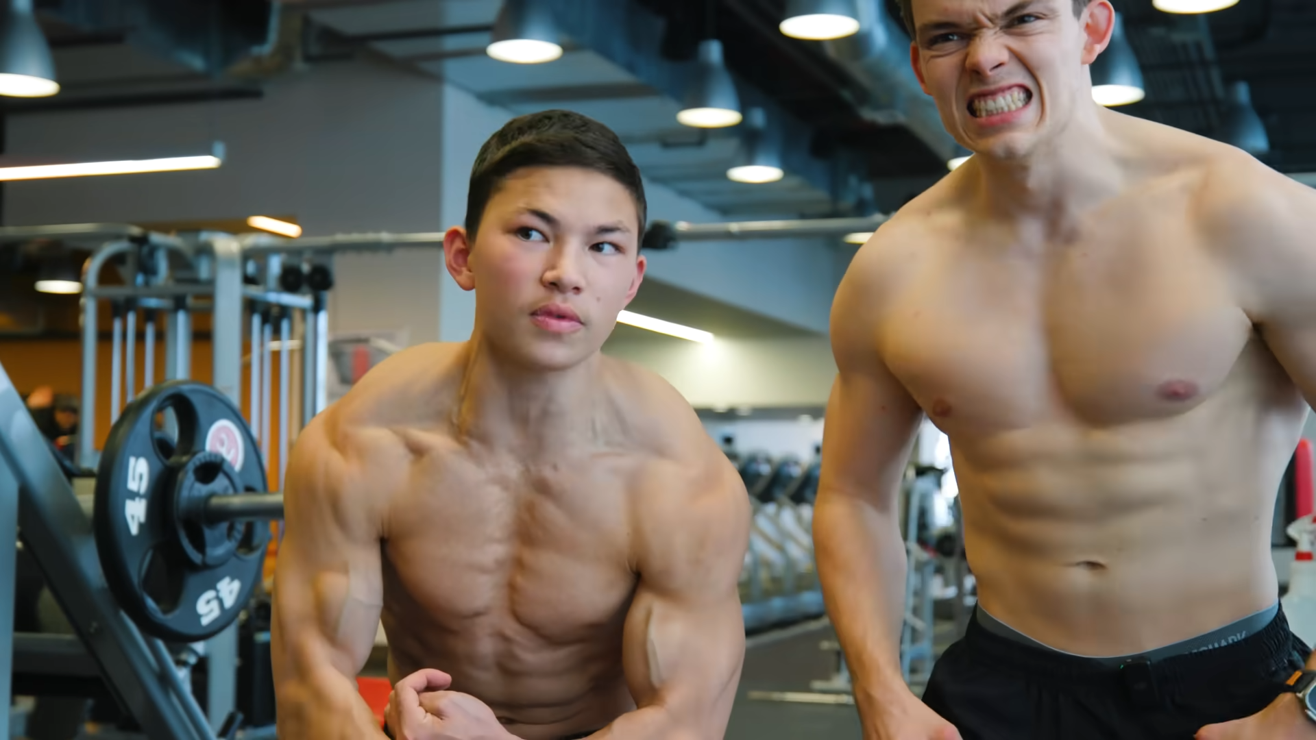 This shredded 15-year-old destroyed me in a workout