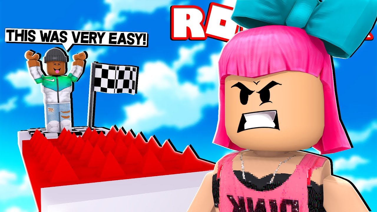 Beating troll obbies in Roblox