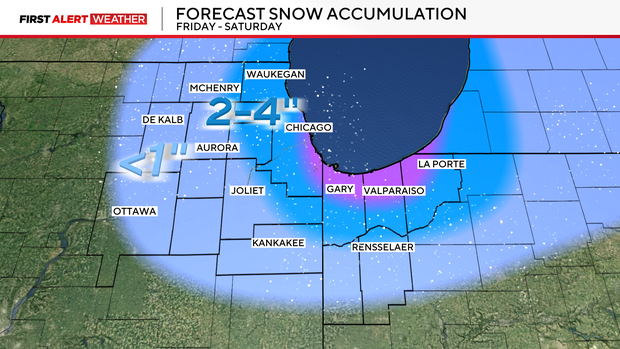 Bursts of lake-effect snow in Chicago weather forecast Friday could ...