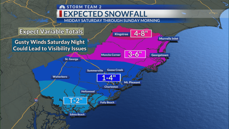 Winter storm warning expanded to Lowcountry counties for Saturday and ...