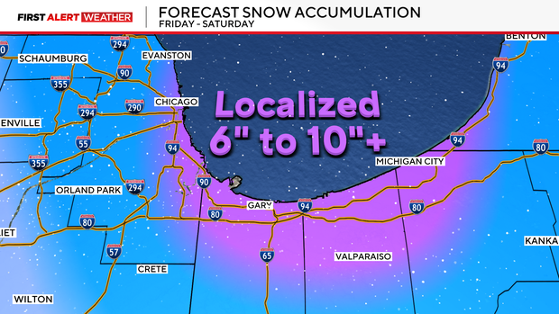 Bursts of lake-effect snow in Chicago weather forecast Friday could ...