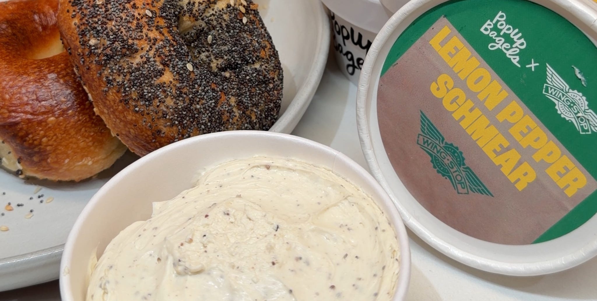 Wingstop & PopUp Bagels dropped lemon pepper cream cheese for your ...