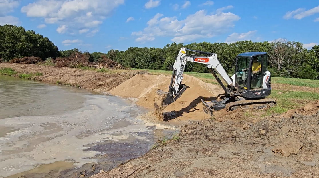 Complete Missouri pond reclamation project: Building the beach