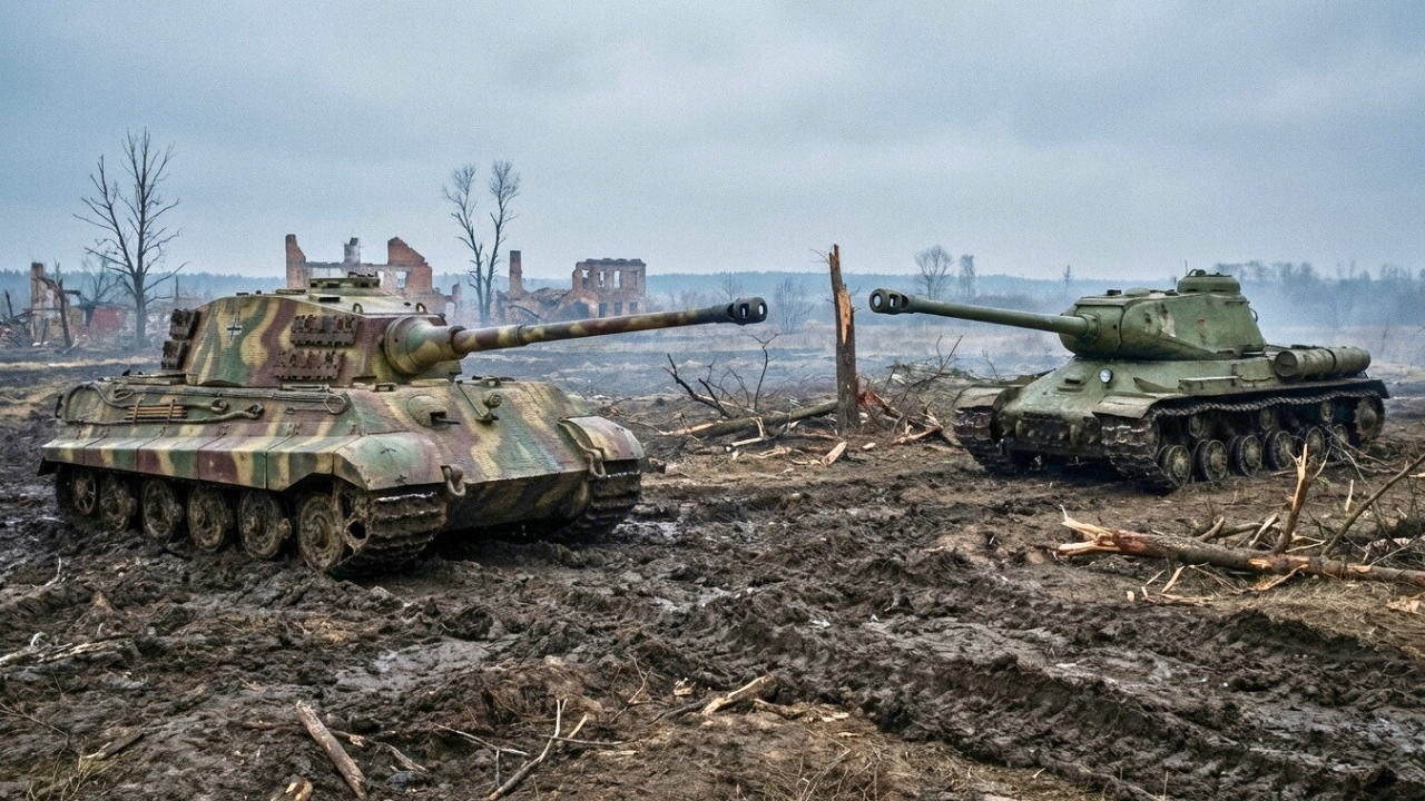 Tiger II and IS-2 compared as World War II heavy tanks